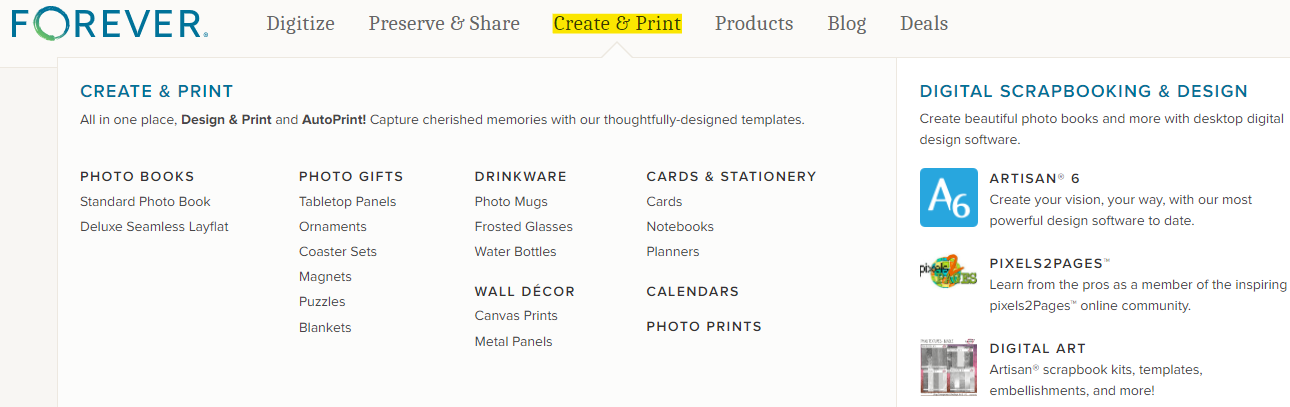 What types of FOREVER® Print projects can you create? – Forever Help Center