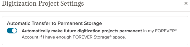 Digitization Projects FAQ – Forever Help Center